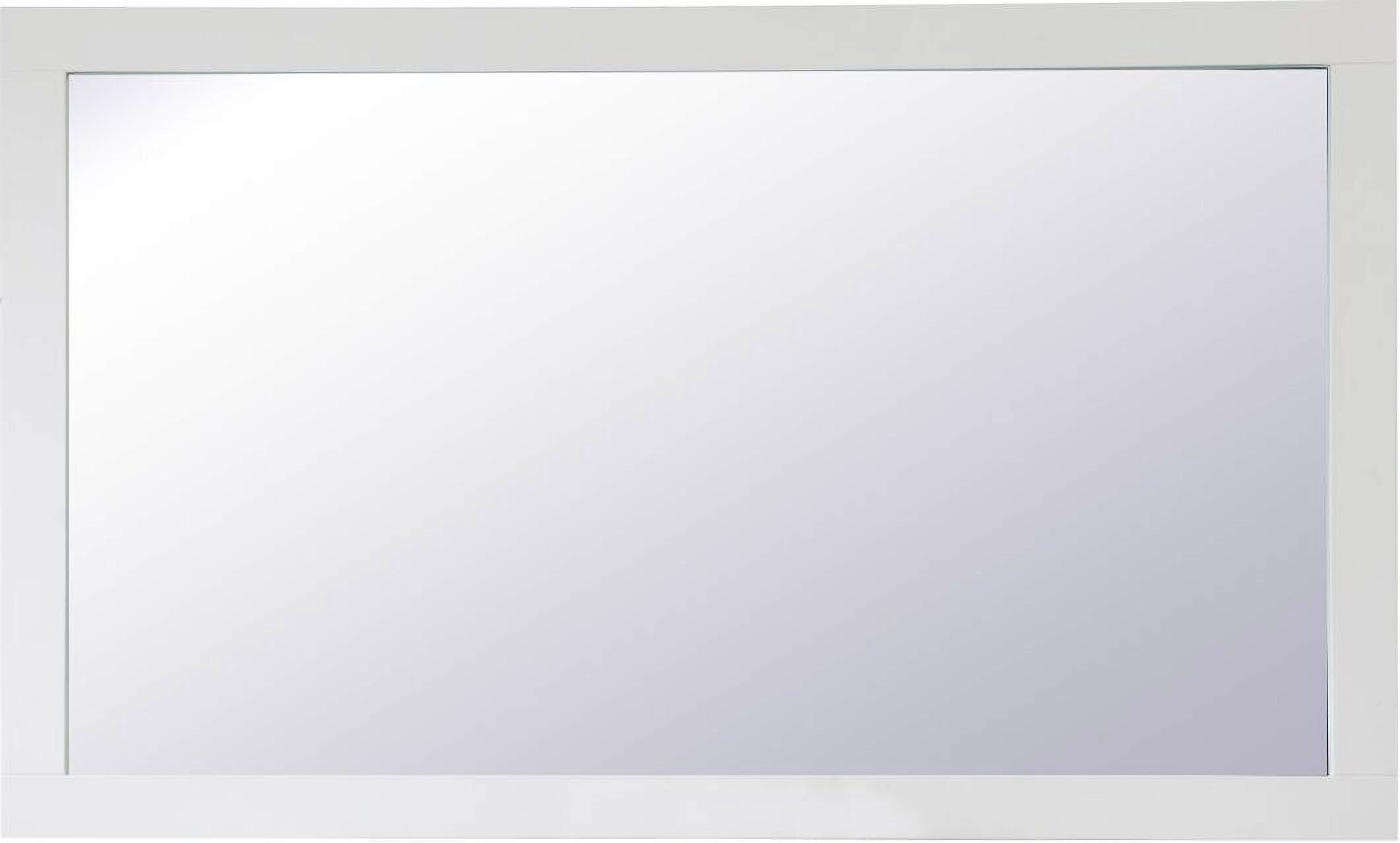 Aqua White Rectangle Mirror VM26036WH by Elegant Lighting | 1StopBedrooms
