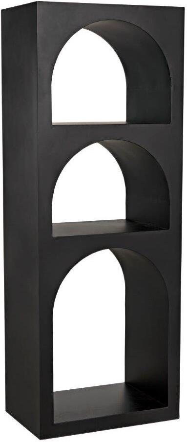 Aqueduct A Bookcase In Black Metal by Noir | 1StopBedrooms