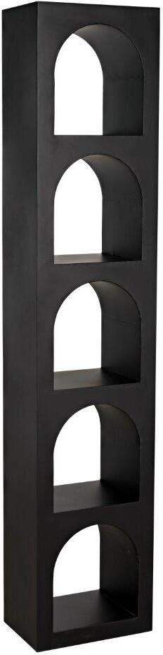 Aqueduct C Bookcase In Black Metal by Noir | 1StopBedrooms