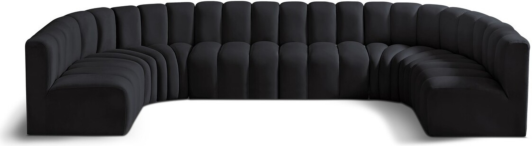 Arc Modular Sofa In Black Velvet by Meridian | 1StopBedrooms
