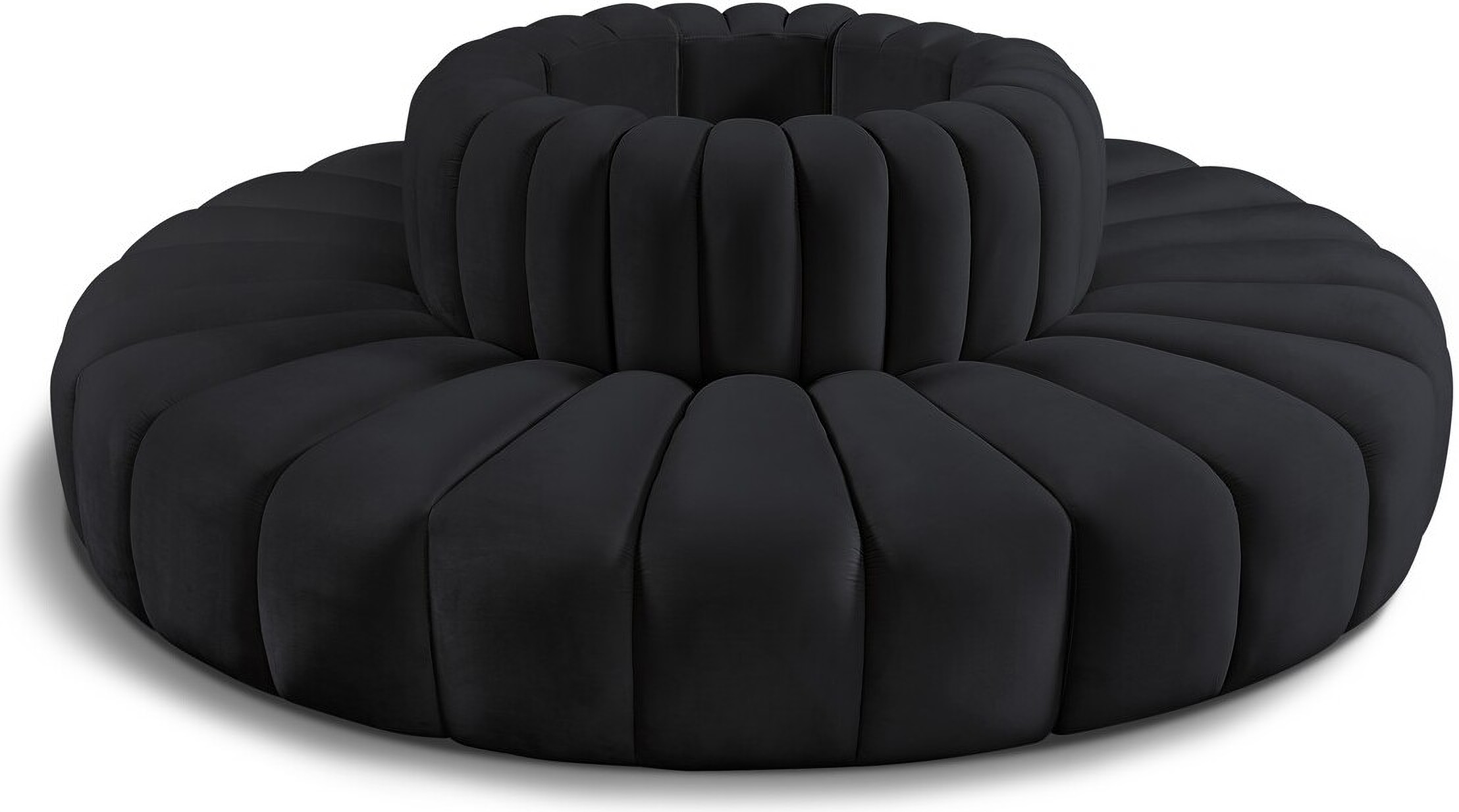 Arc Modular Sofa In Black Velvet by Meridian | 1StopBedrooms