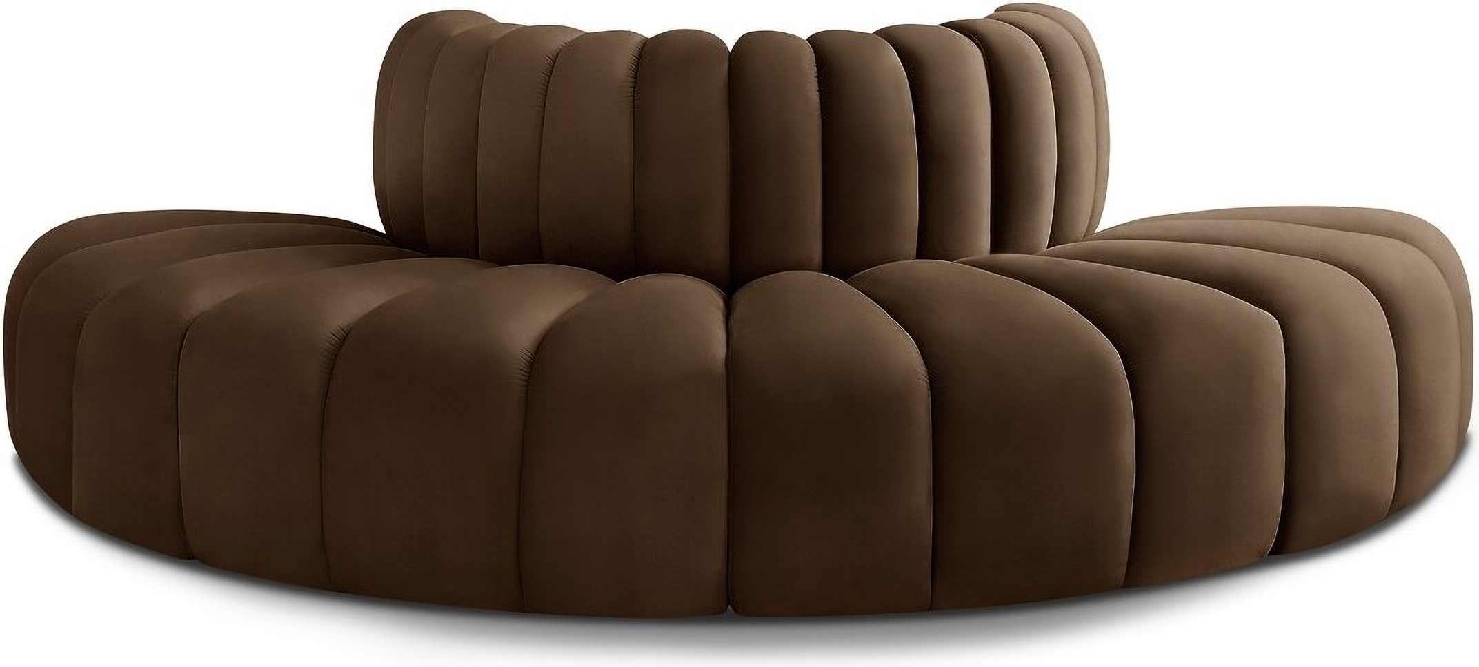 Arc Modular Sofa In Brown Velvet By Meridian 1stopbedrooms