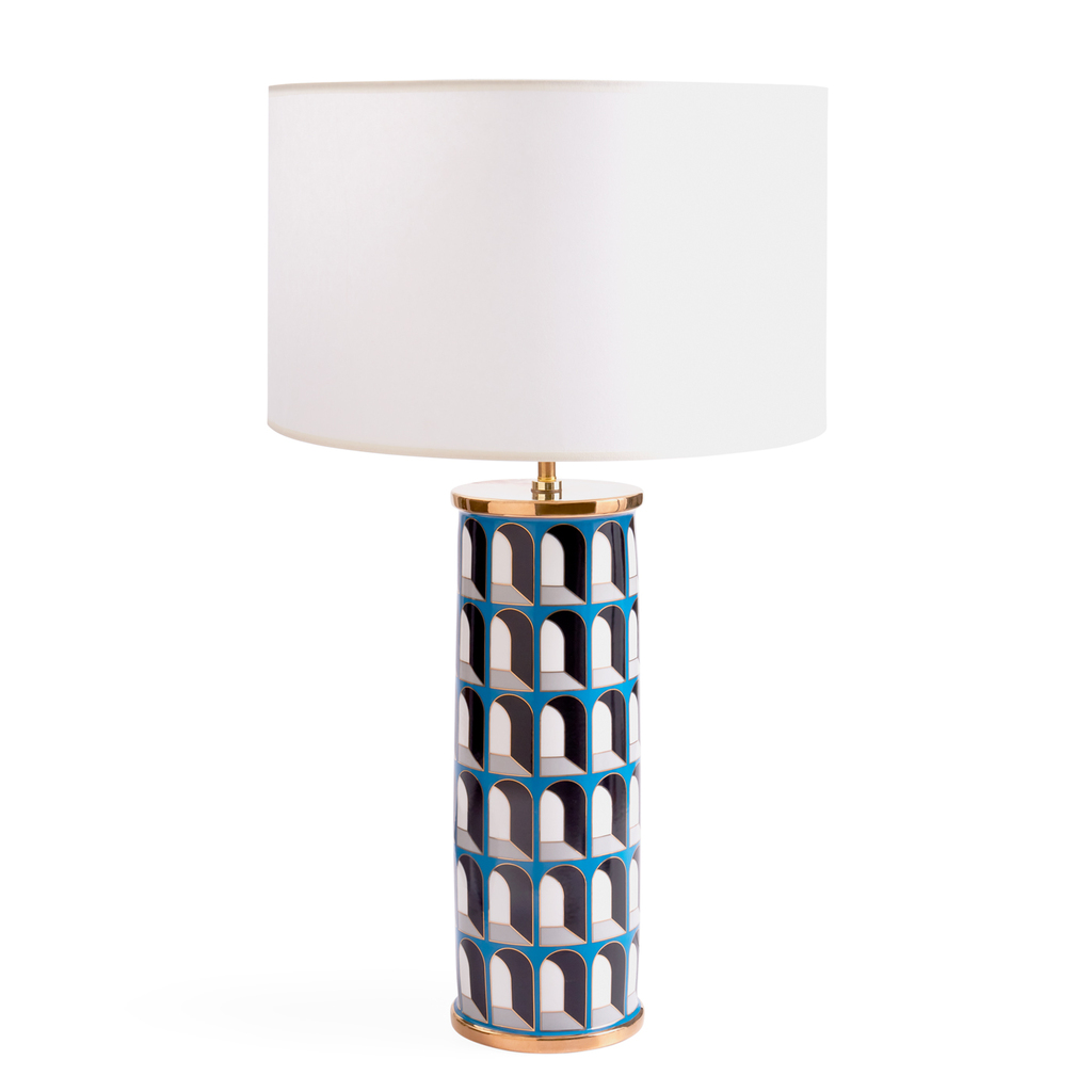 Arcade Table Lamp In Black/White/Blue by Jonathan Adler | 1StopBedrooms