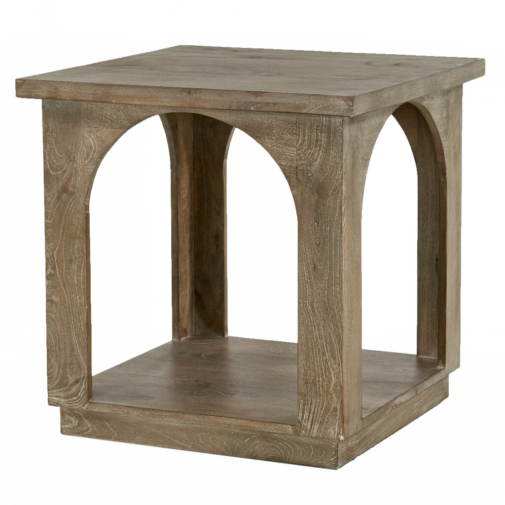 Archie Solid Wood End Table In Antique Brown by Moti | 1StopBedrooms