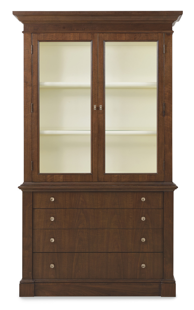 Archives Display Cabinet In Dark Wood by Hooker | 1StopBedrooms