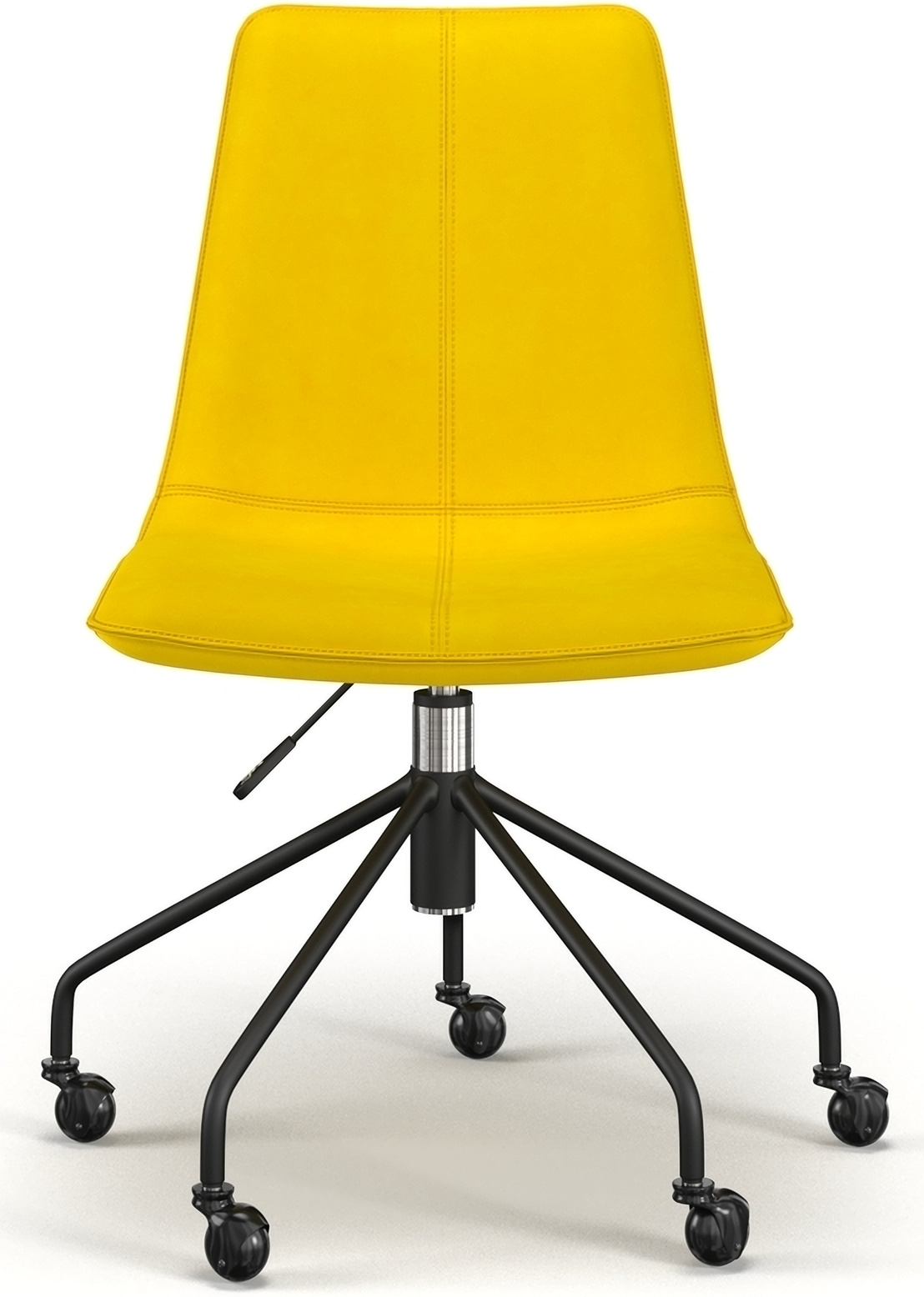 Arco Velvet Rolling Swivel Task Chair In Gold by Aeon | 1StopBedrooms