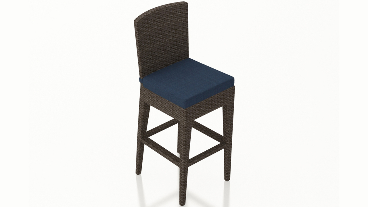 Arden Bar Chair In Spectrum Indigo and Chestnut by Harmonia Living ...