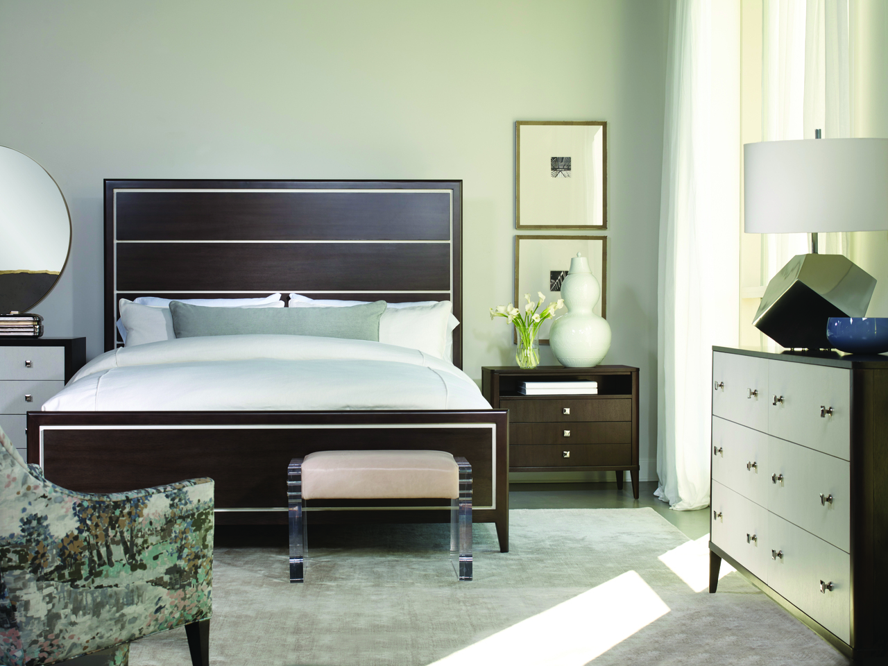 Aria Wood Panel Bedroom Set In Brownstone by Century Furniture | 1StopBedrooms
