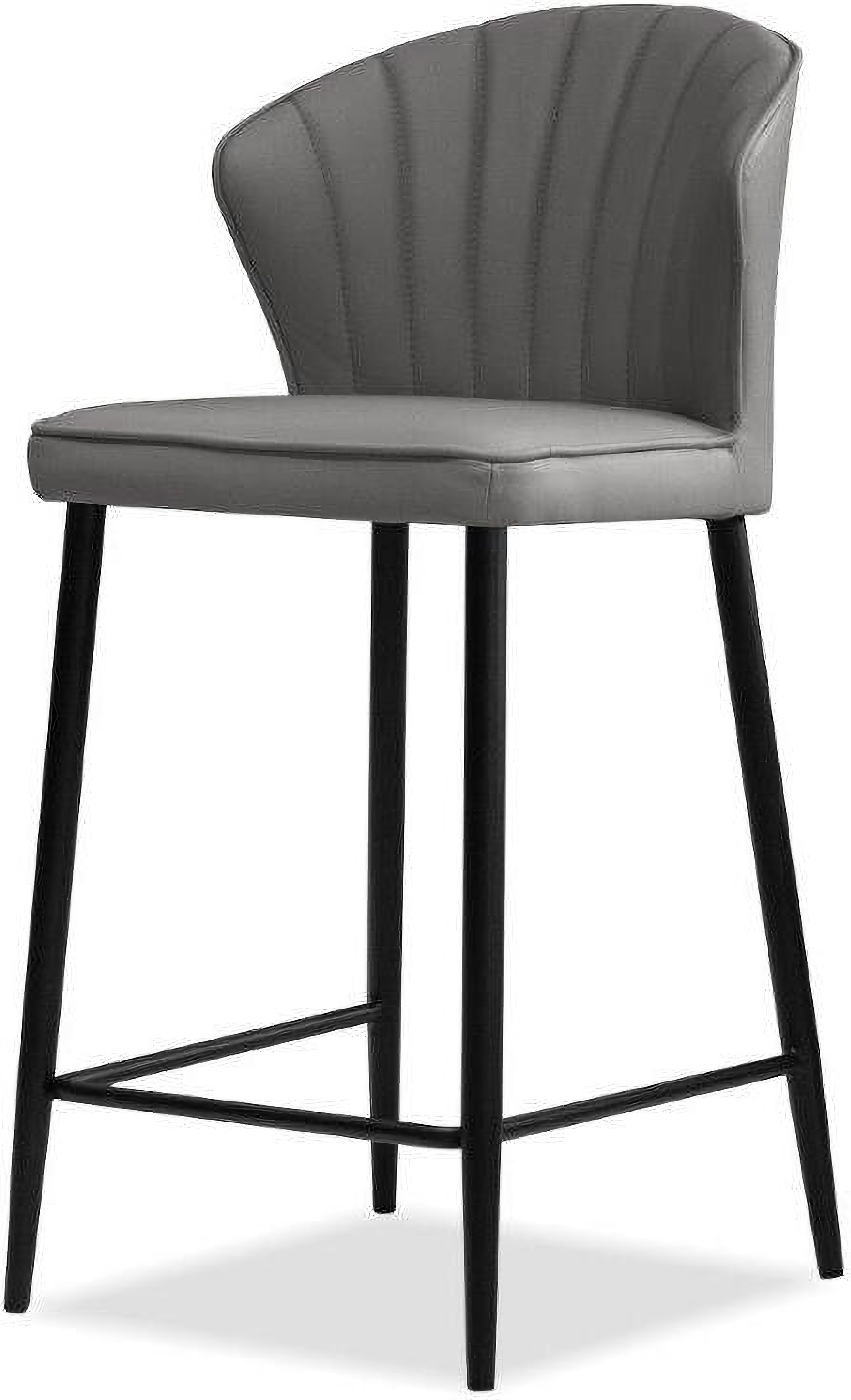 Ariel Smoke Leather And Black Legs Counter Stool by Mobital | 1StopBedrooms