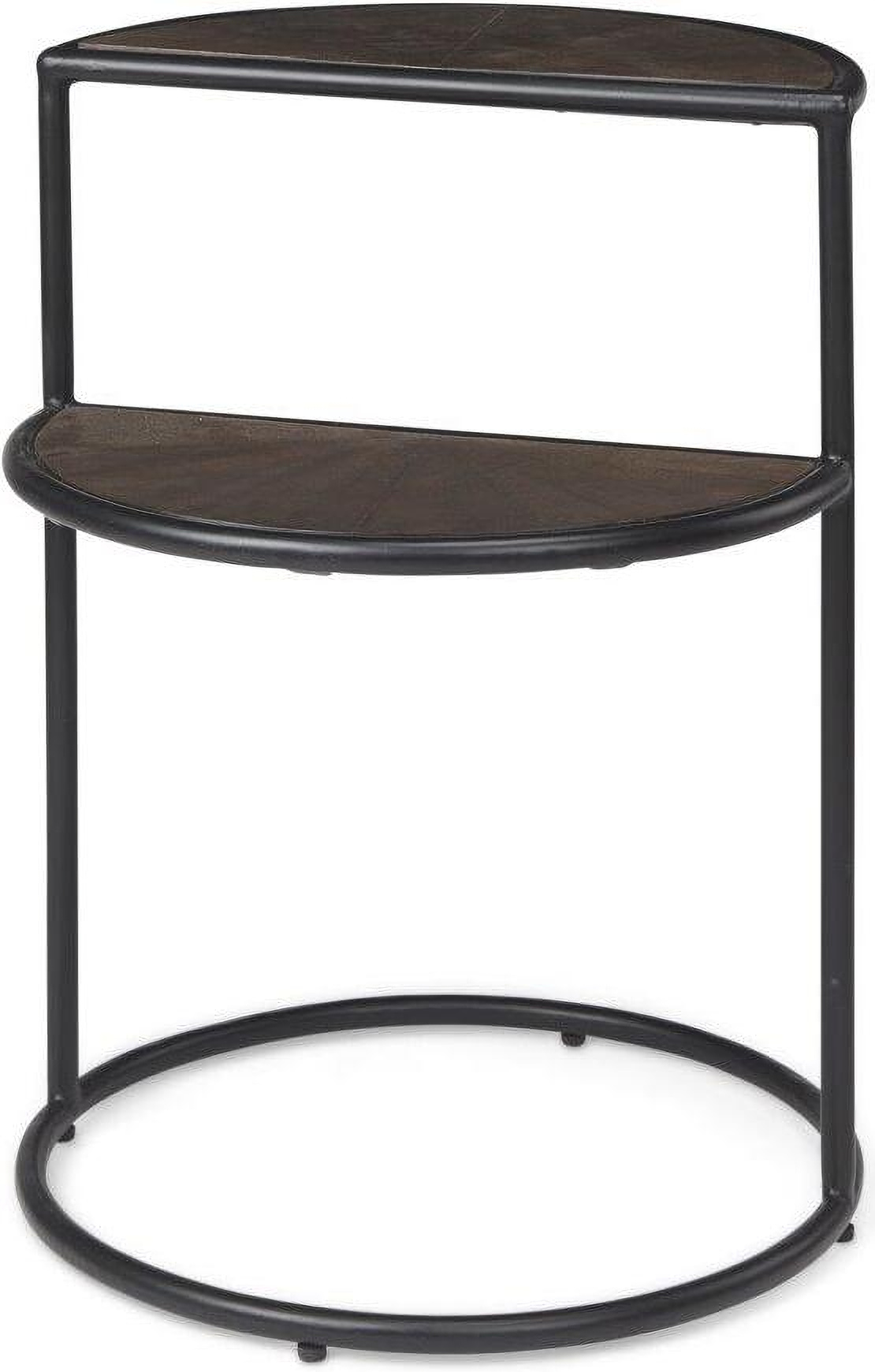 Arlo Brown Wood With Black Metal End Table by Mercana | 1StopBedrooms