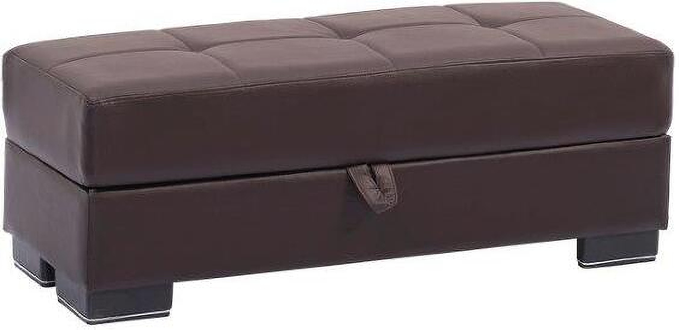 Armada Air Upholstered Ottoman with Storage In Brown AIR-O-116-PU by ...
