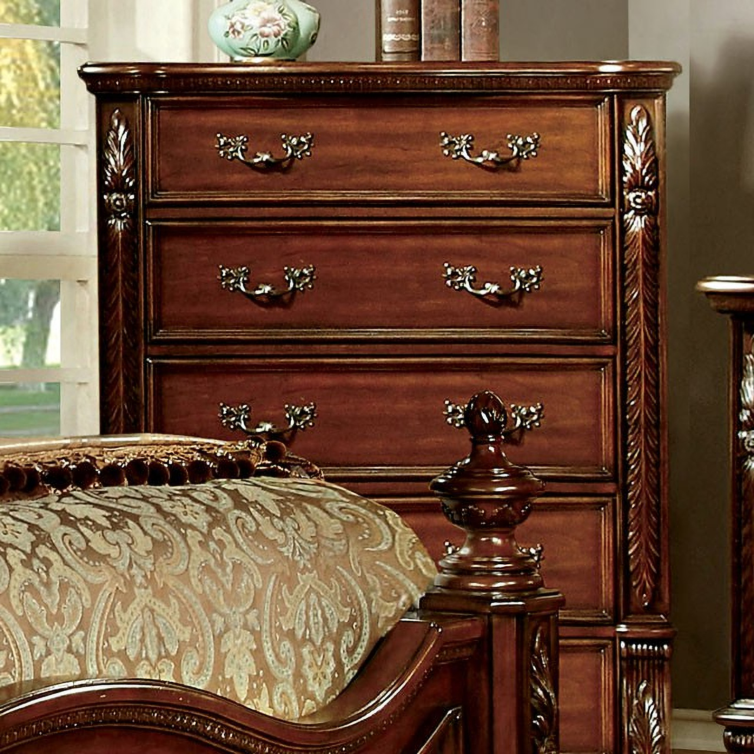 Arthur Brown Cherry Chest by Furniture of America | 1StopBedrooms