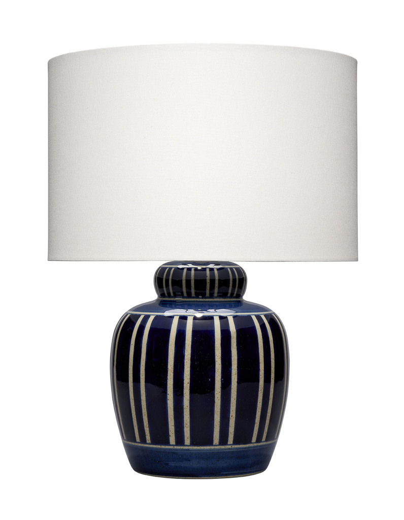 Arthur Ceramid Table Lamp In Navy Blue by Jamie Young Company ...