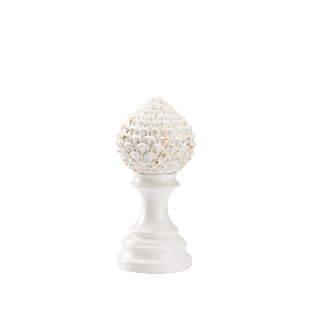 Artichoke Finial Small In White and Cream by Chelsea House | 1StopBedrooms