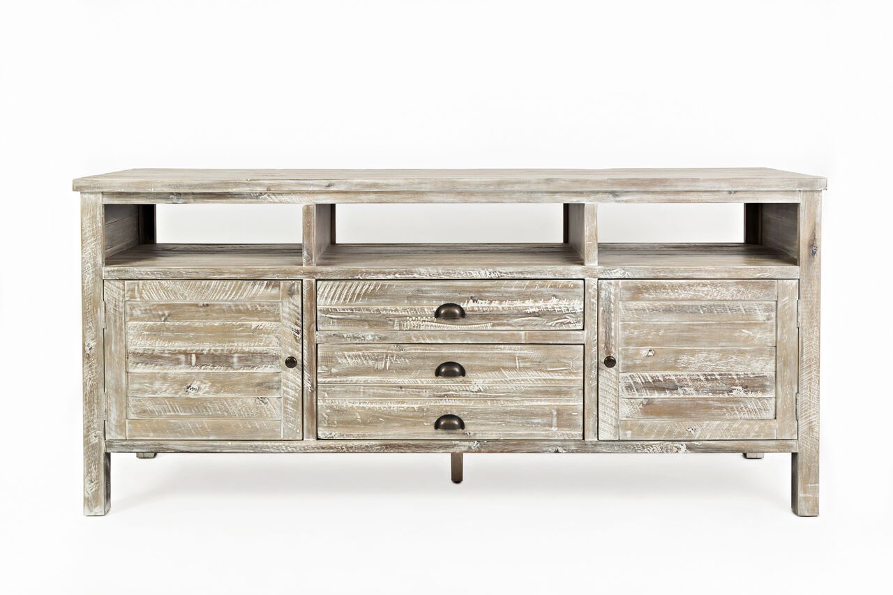 Artisan'S Craft 70 Inch Media Console In Washed Grey by Jofran ...