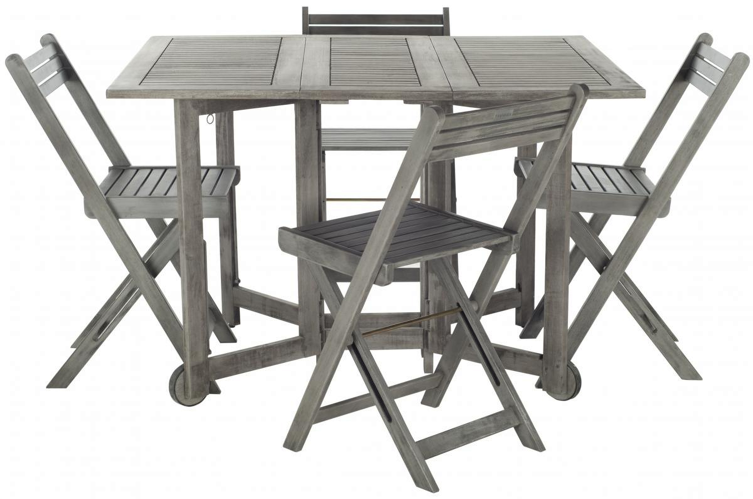 Safavieh 5 Piece Arvin Outdoor Table Set Grey