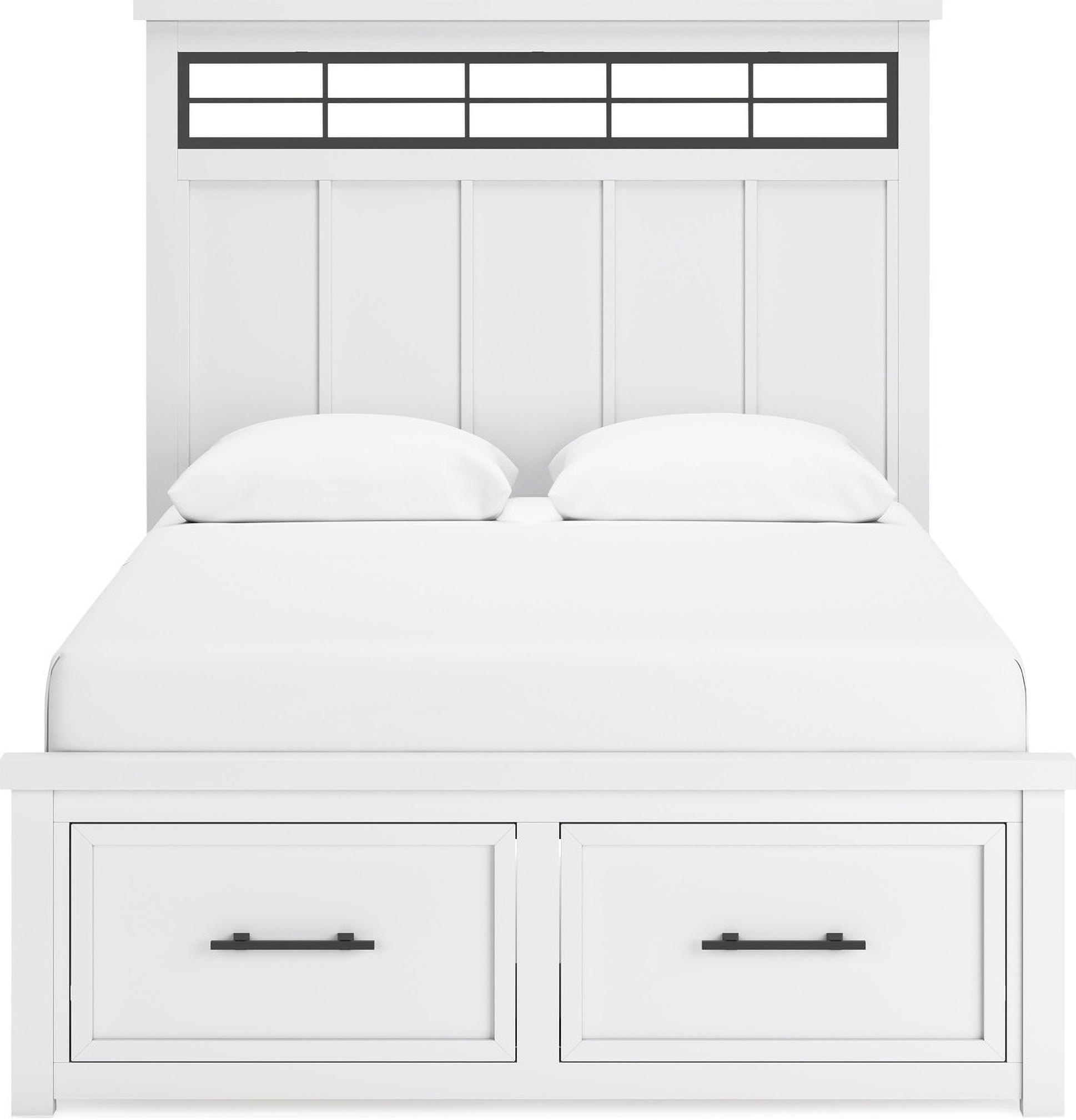 Ashbryn White And Natural Queen Panel Storage Bed by Ashley Furniture ...