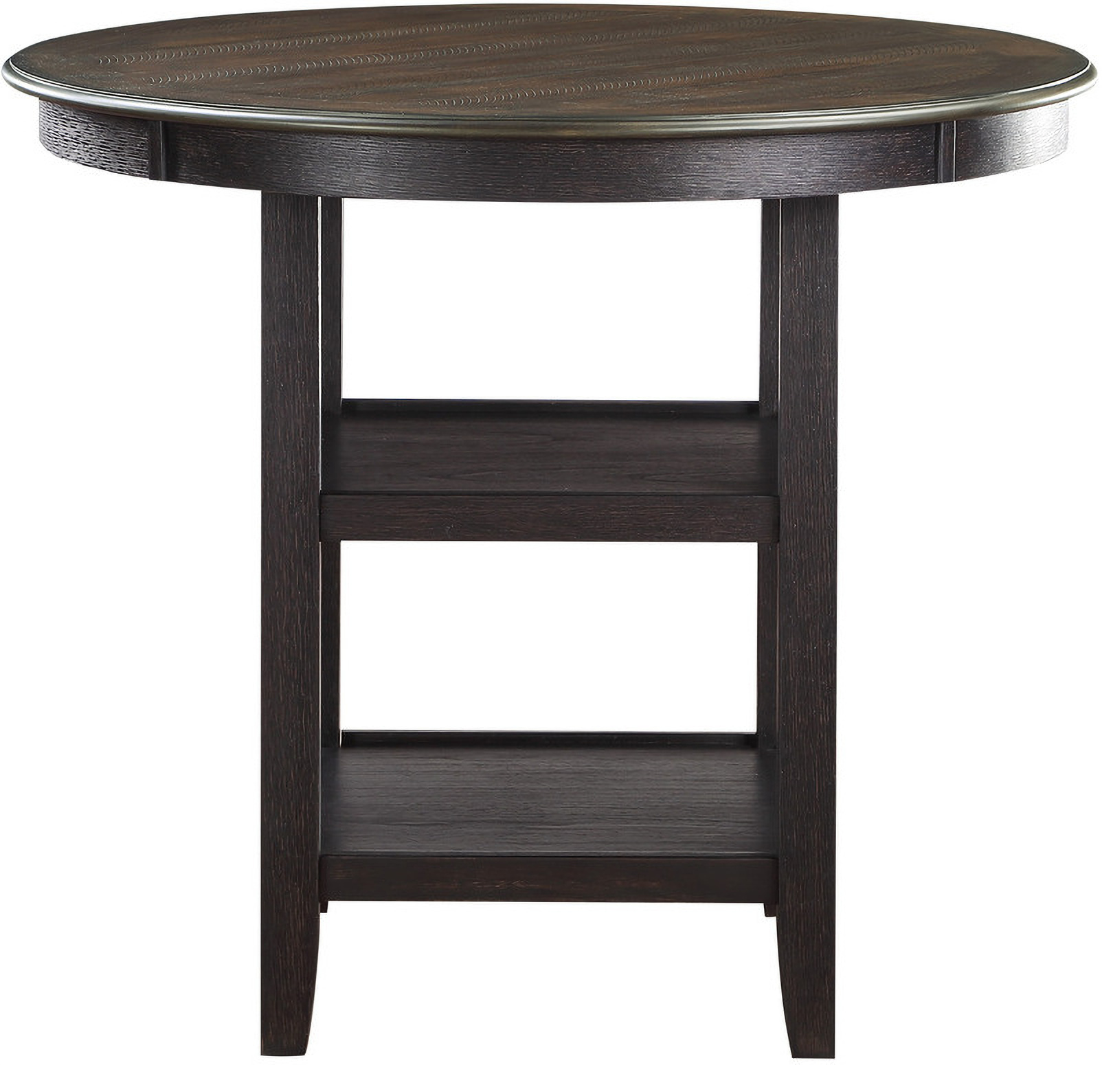 Asher Brown And Black Counter Height Dining Table by Homelegance ...