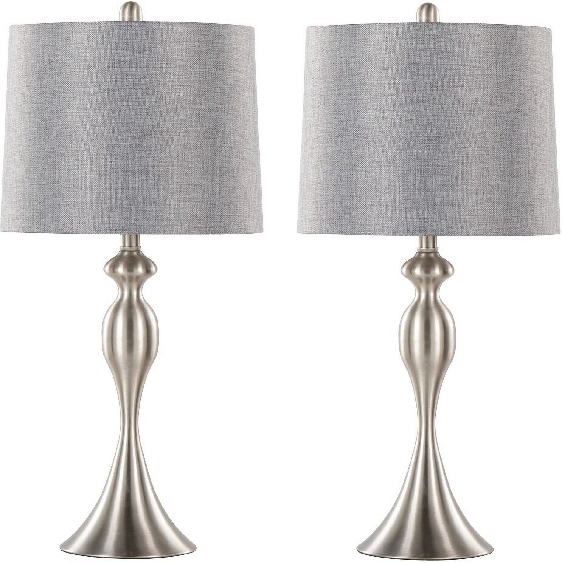 Ashland 27 Inch Metal Table Lamp Set of 2 In Grey by Lumisource ...