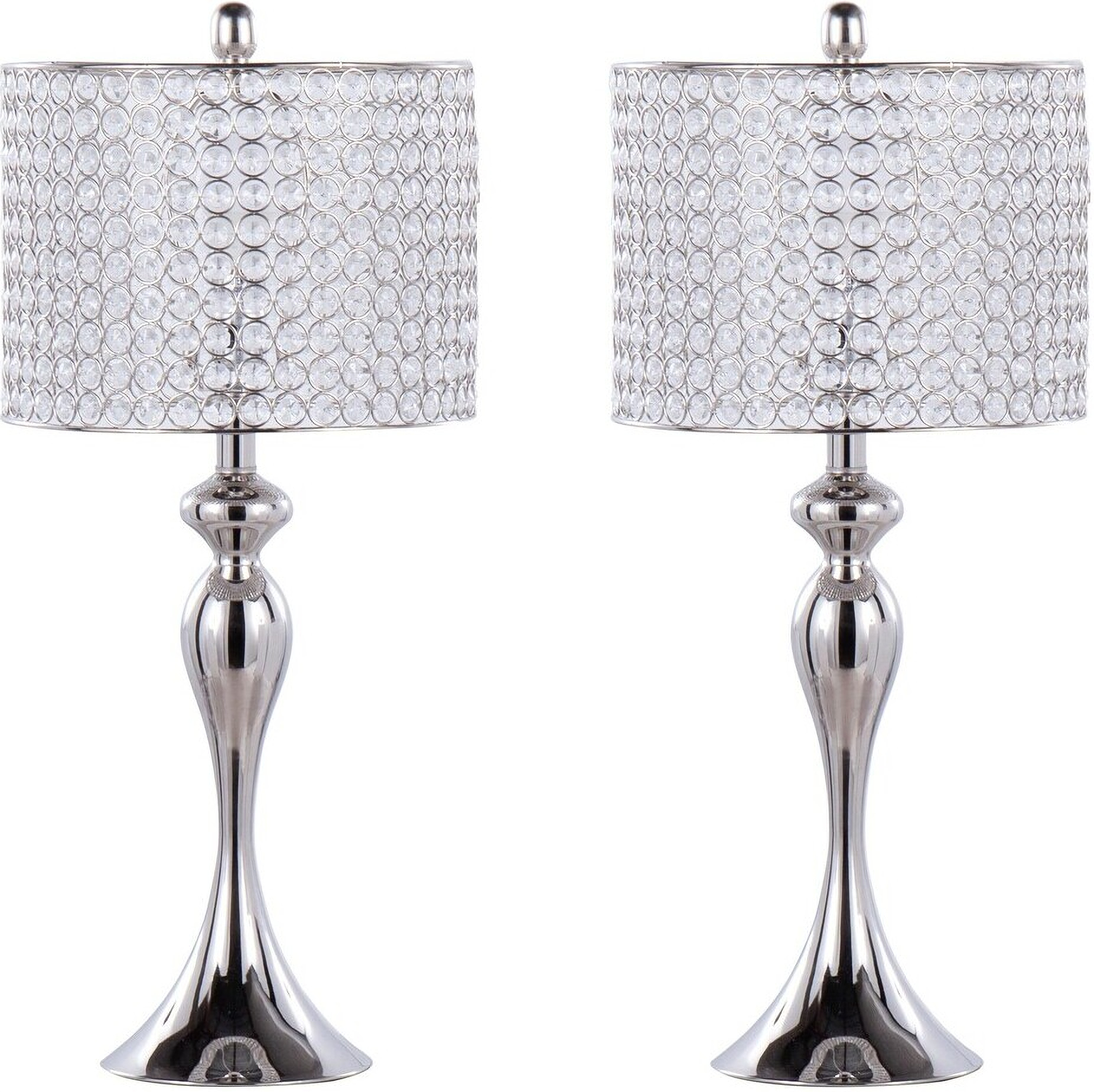 Ashland 27 Inch Metal Table Lamp Set of 2 In Nickel by Lumisource ...