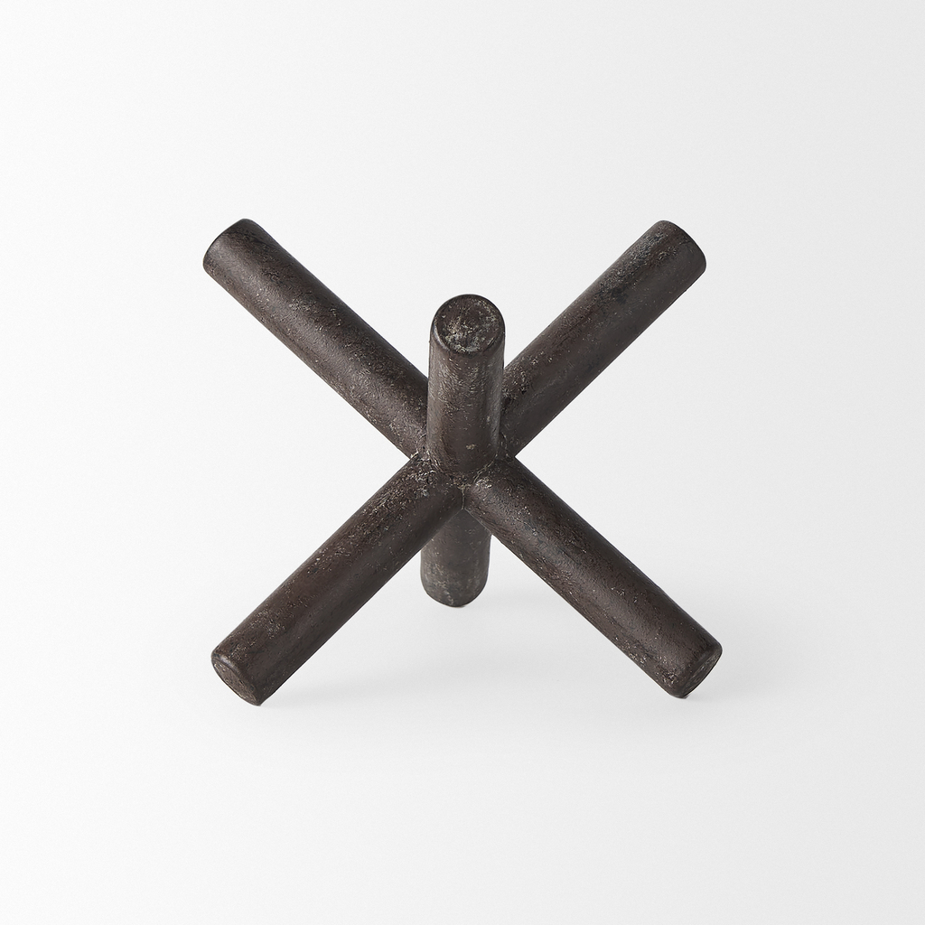 Astericks III Small Metal Decor Object In Black by Mercana | 1StopBedrooms
