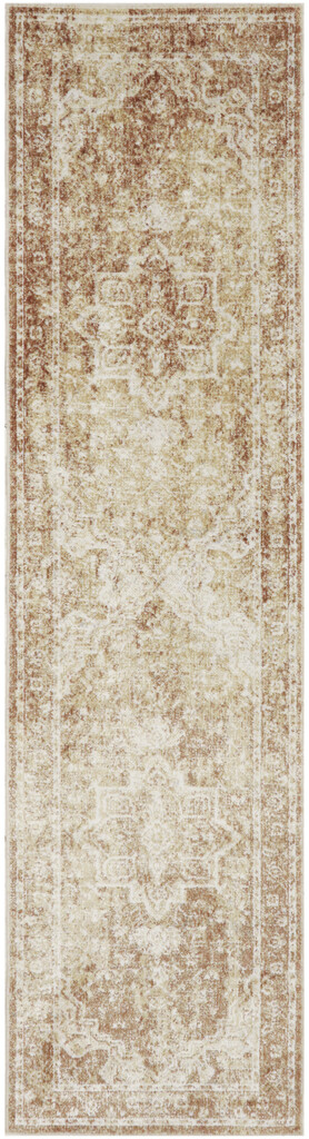 Astra Machine Washable 2'2" x 8' Indoor Rug In Rust by Nourison ...