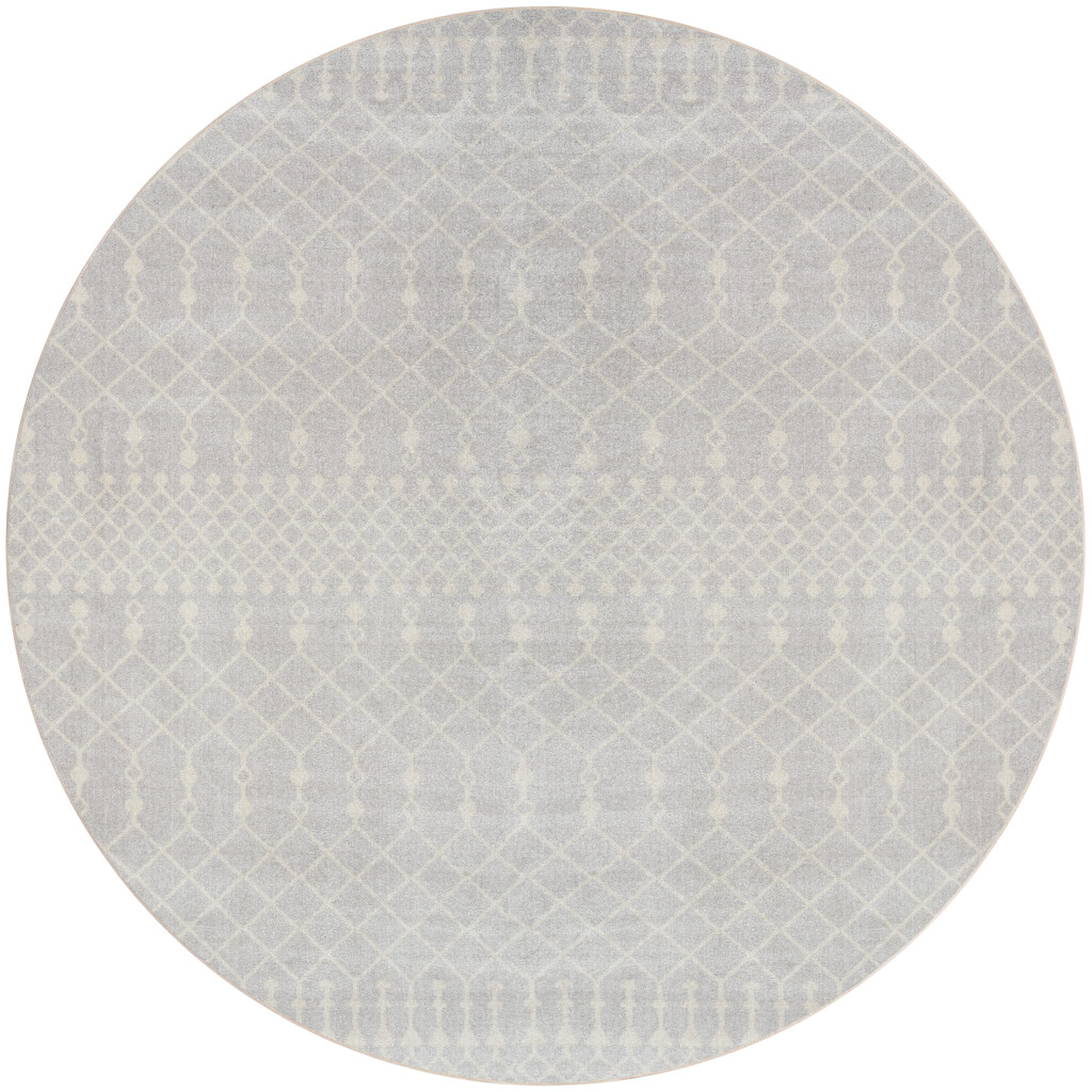 Astra Machine Washable 4' x 4' Round Indoor Rug In Grey by Nourison ...