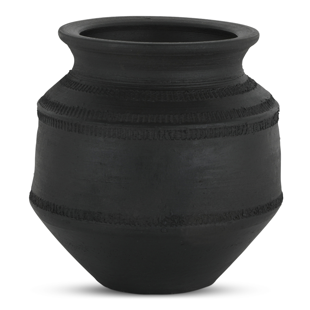 Astra Vessel In Black Terracotta by Moes Home | 1StopBedrooms