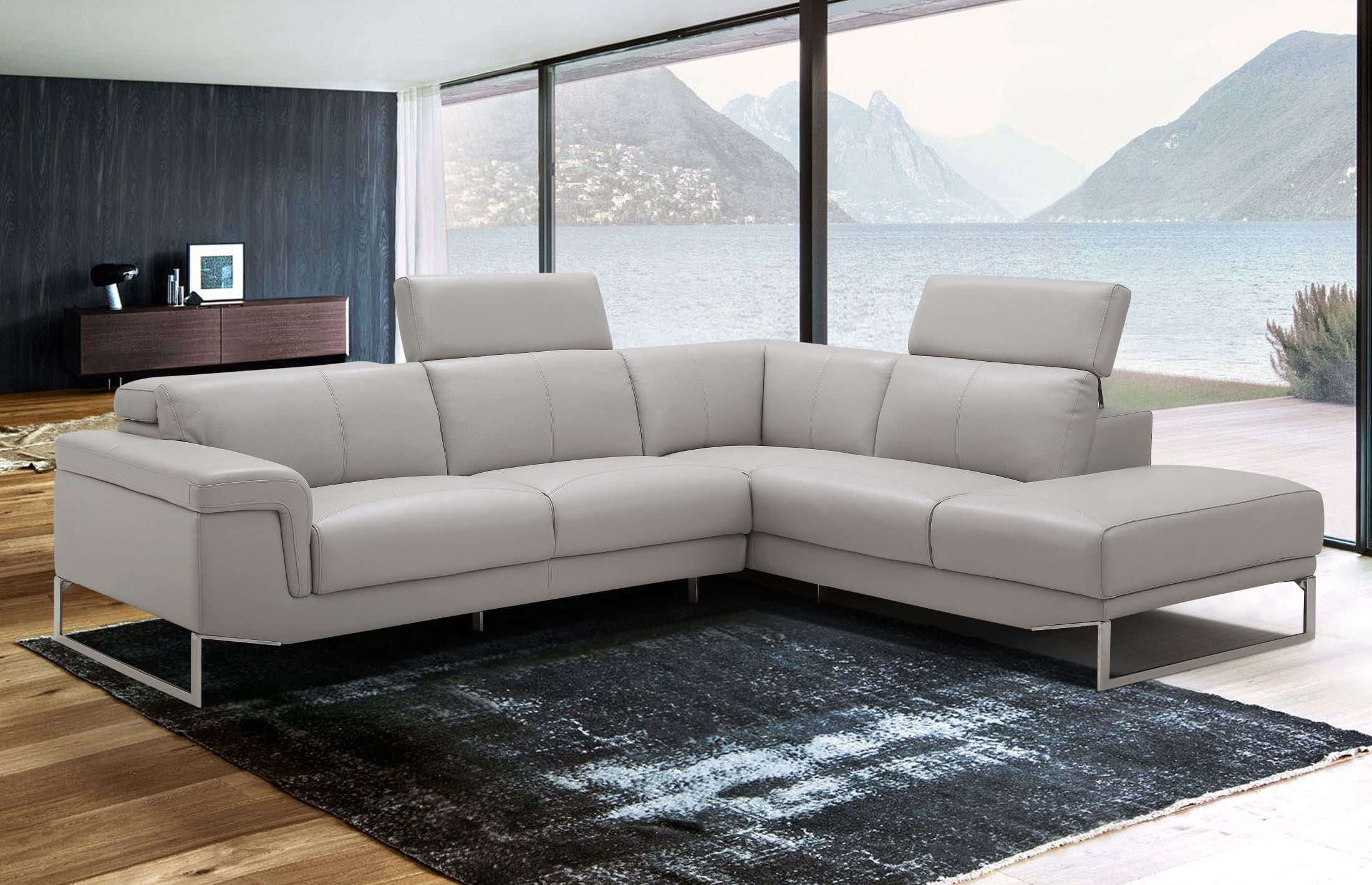 Athena Light Grey RAF Sectional by J&M | 1StopBedrooms