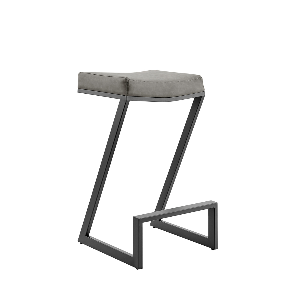 Atlantis 26 Inch Backless Counter Stool with Matte Black Iron and ...