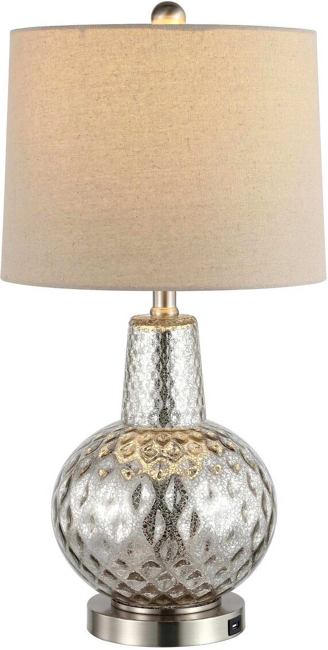 Atlas 23.5 Inch Mercury Table Lamp with Usb Port by Safavieh ...