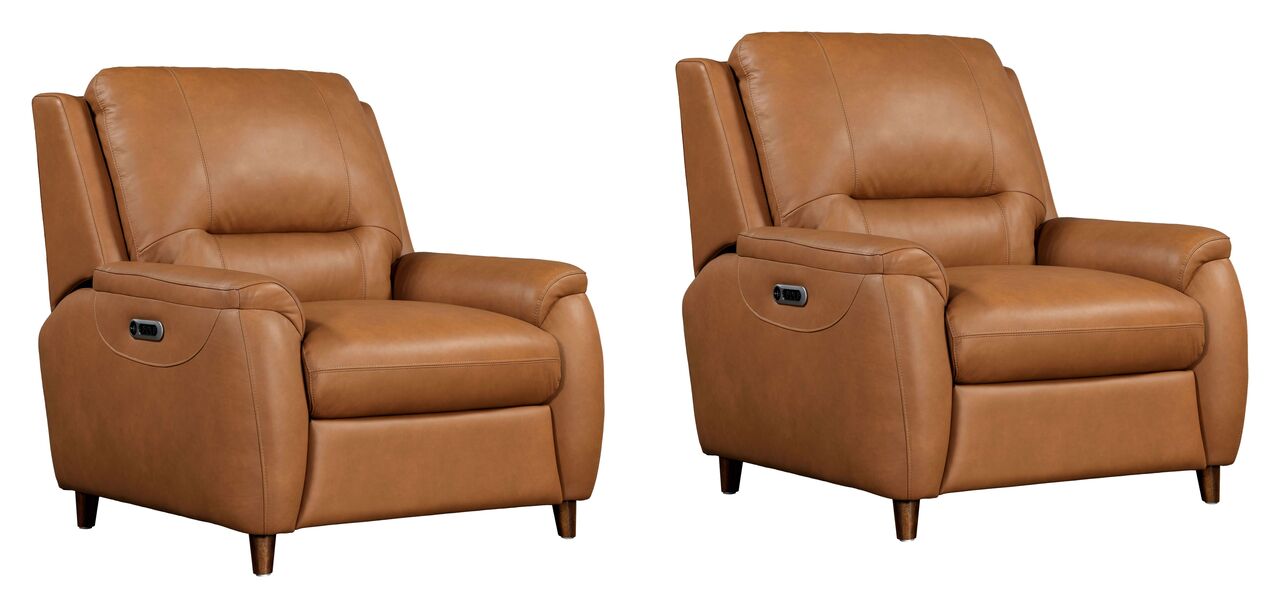 Austin Power Recliner Set of 2 In Caramel Cream by Parker House ...