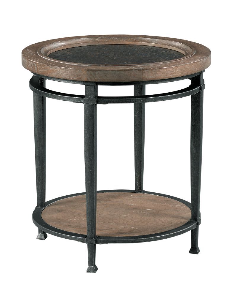 Austin Round End Table In Medium Brown by Hammary | 1StopBedrooms