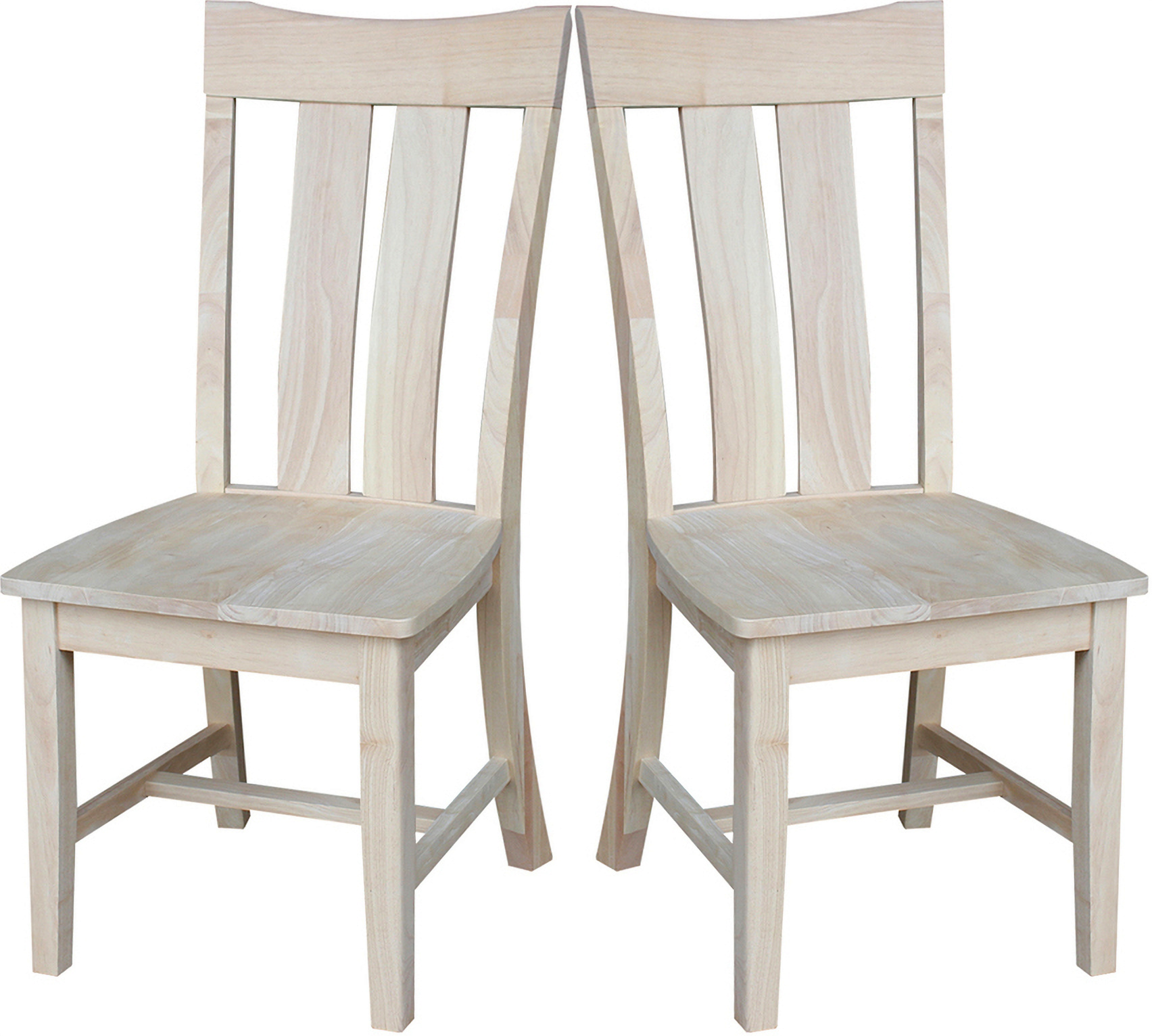 Ava Dining Chairs Set of 2 In Unfinished by International Concepts ...