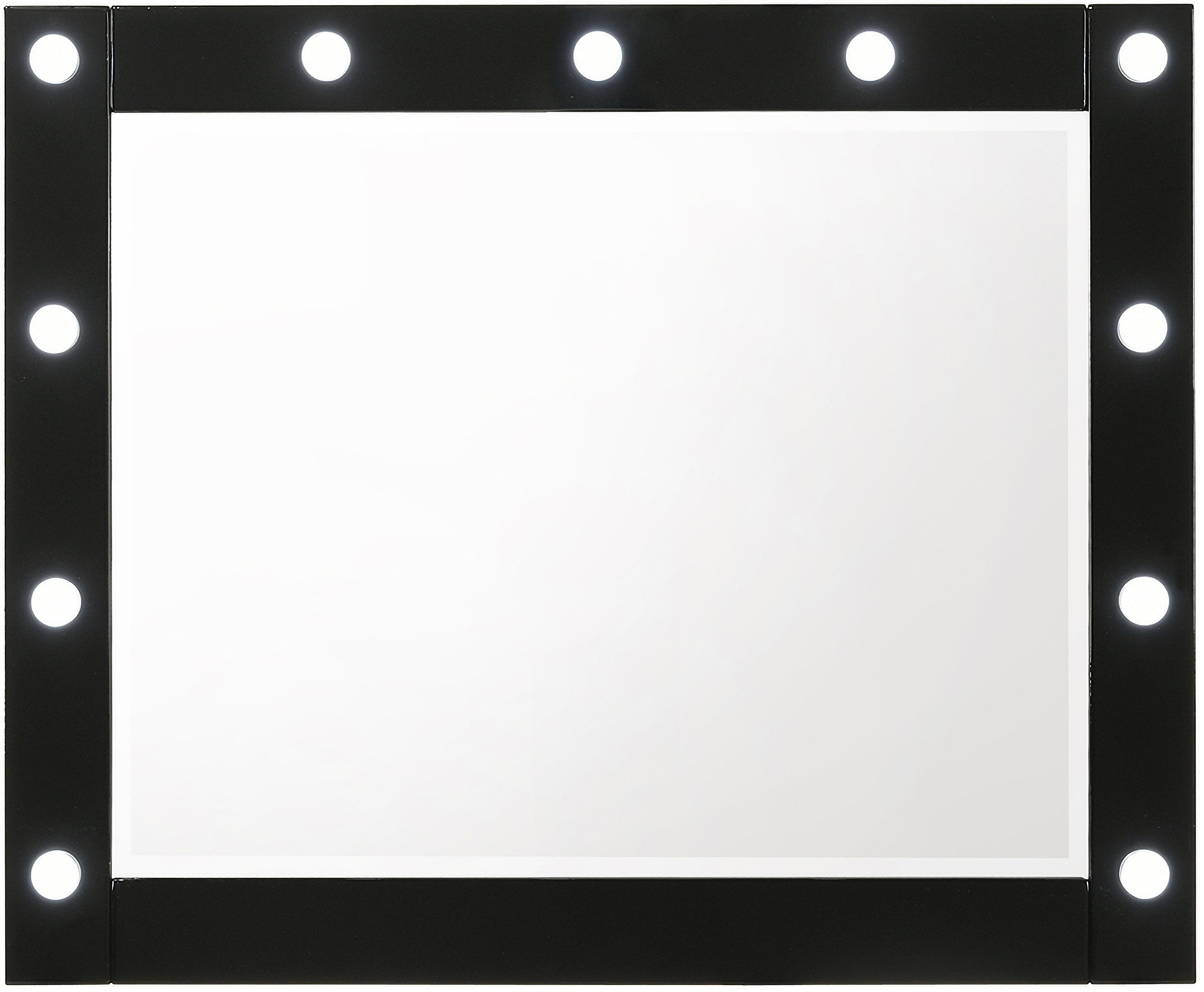 Avery Vanity Mirror with LED In Black by Crown Mark | 1StopBedrooms