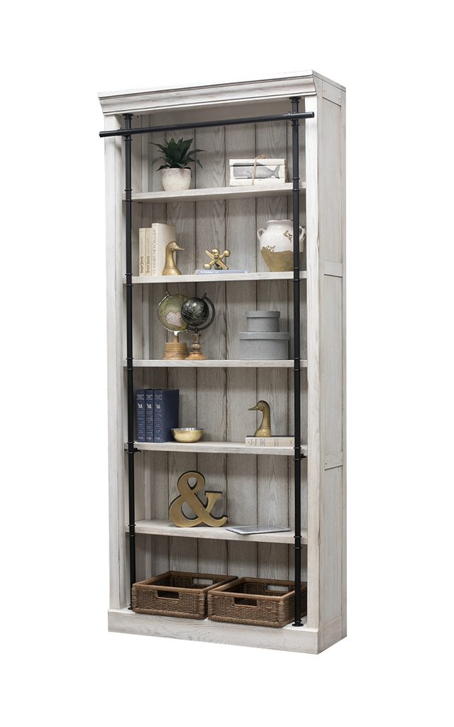 Avondale 8 Feet Tall Wood Bookcase Display Shelf for Office In White by ...