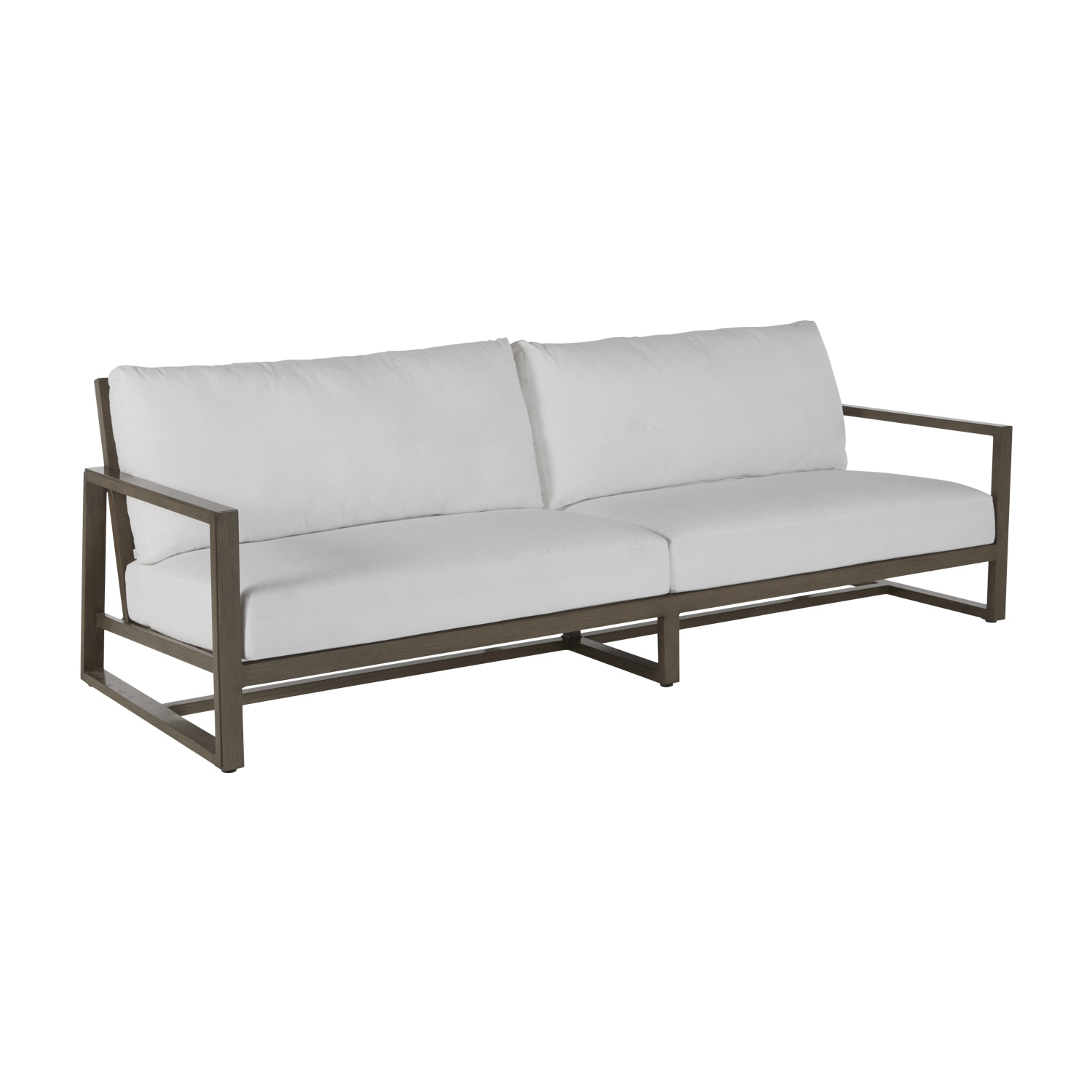 Avondale Aluminum Sofa In Cabana Stripe Chambray by Summer Classics | 1StopBedrooms