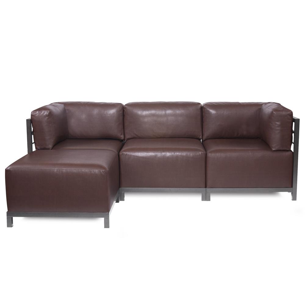 Axis 4 Piece Sectional Avanti Titanium Frame In Pecan by Howard Elliott ...