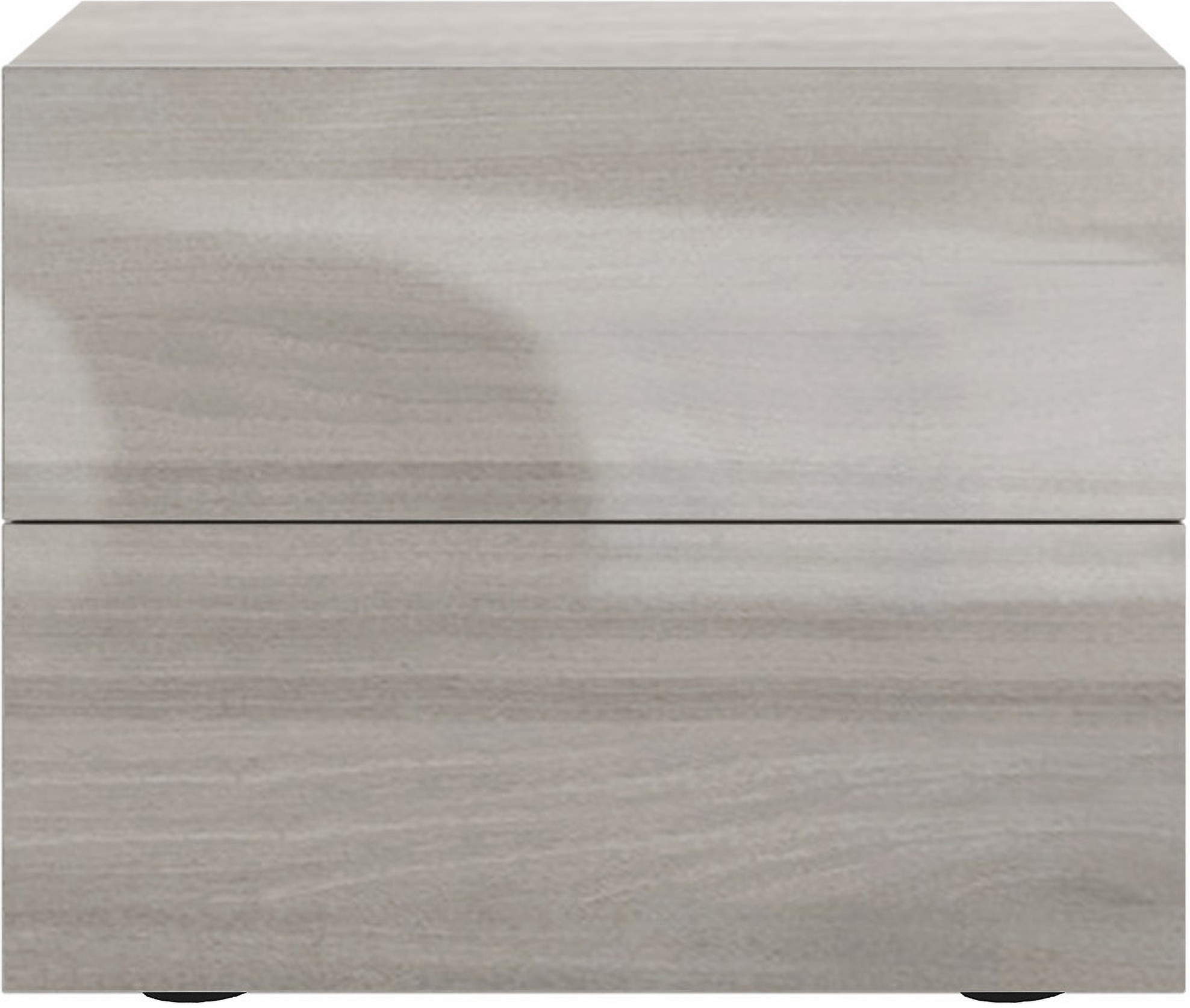 Ayla High Gloss Nightstand In Light Gray by Casabianca Home | 1StopBedrooms