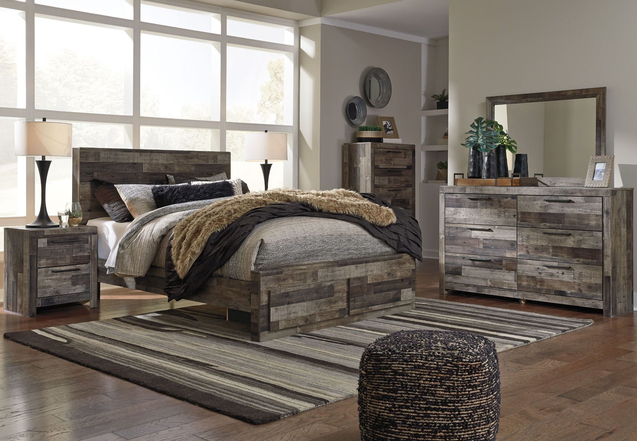 Derekson Gray Storage Panel Bedroom Set by Ashley Furniture | 1StopBedrooms
