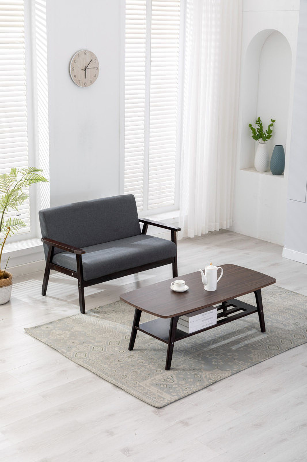 Bahamas Espresso Coffee Table And Loveseat Set by Lilola Home ...