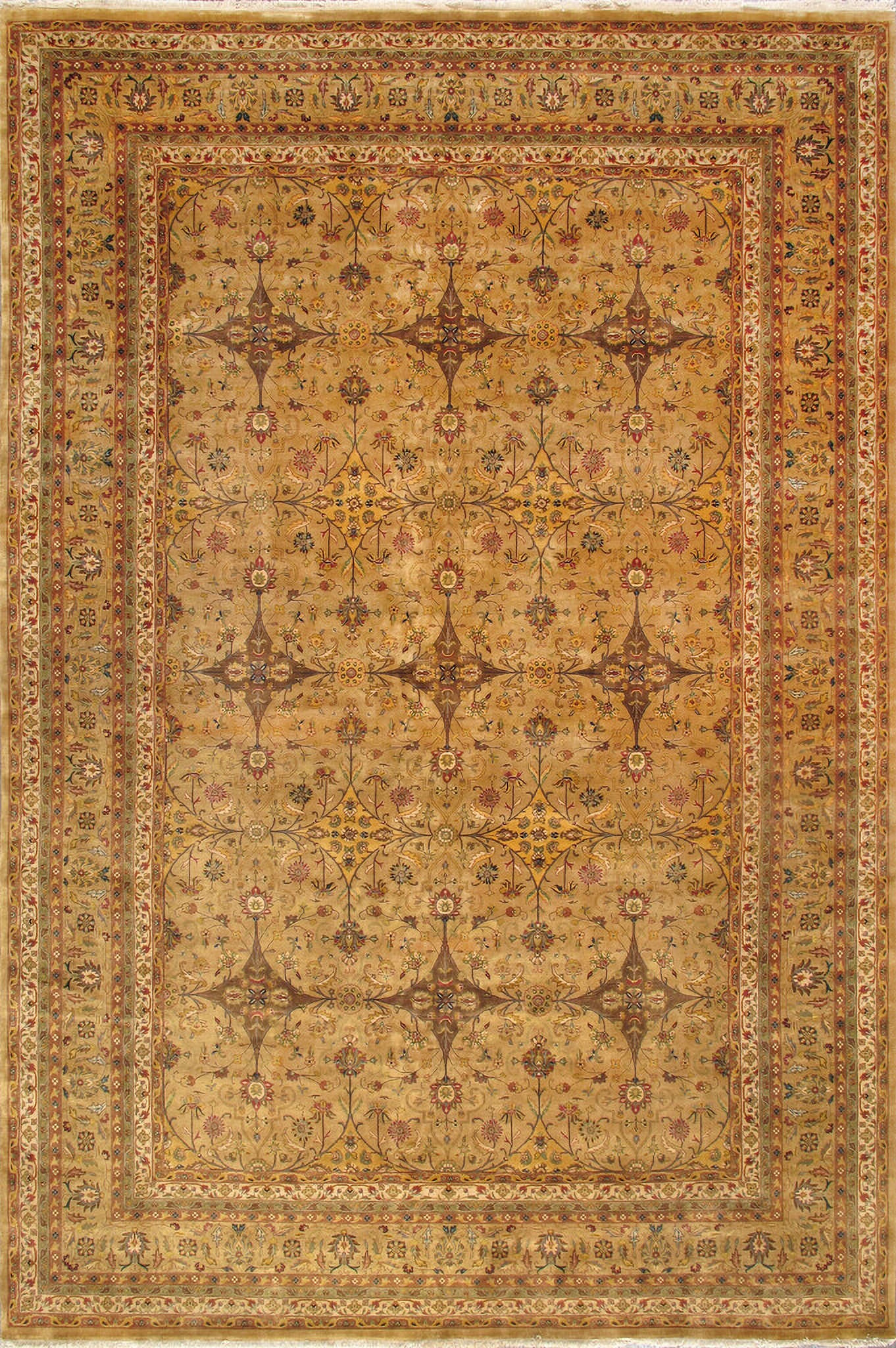 Baku Collection Hand-Knotted Wool Area Rug-11' 9" x 17' 8" In Camel by ...