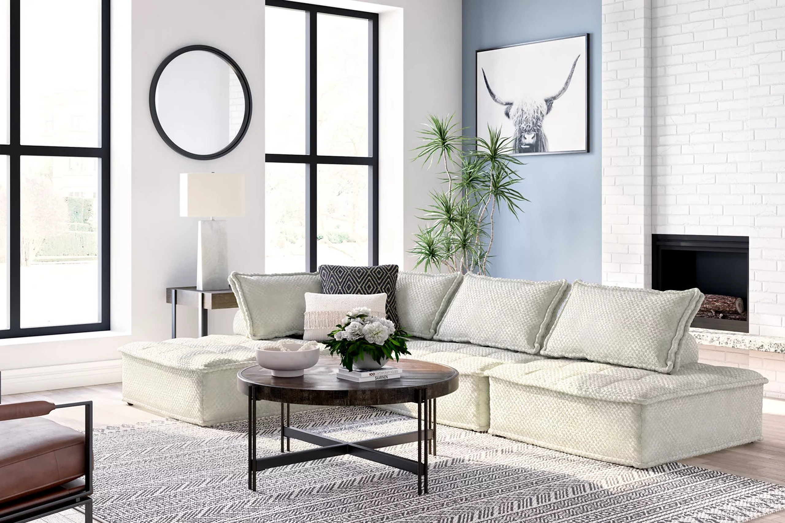 Bales 4-Piece Modular Seating In Taupe by Ashley Furniture | 1StopBedrooms