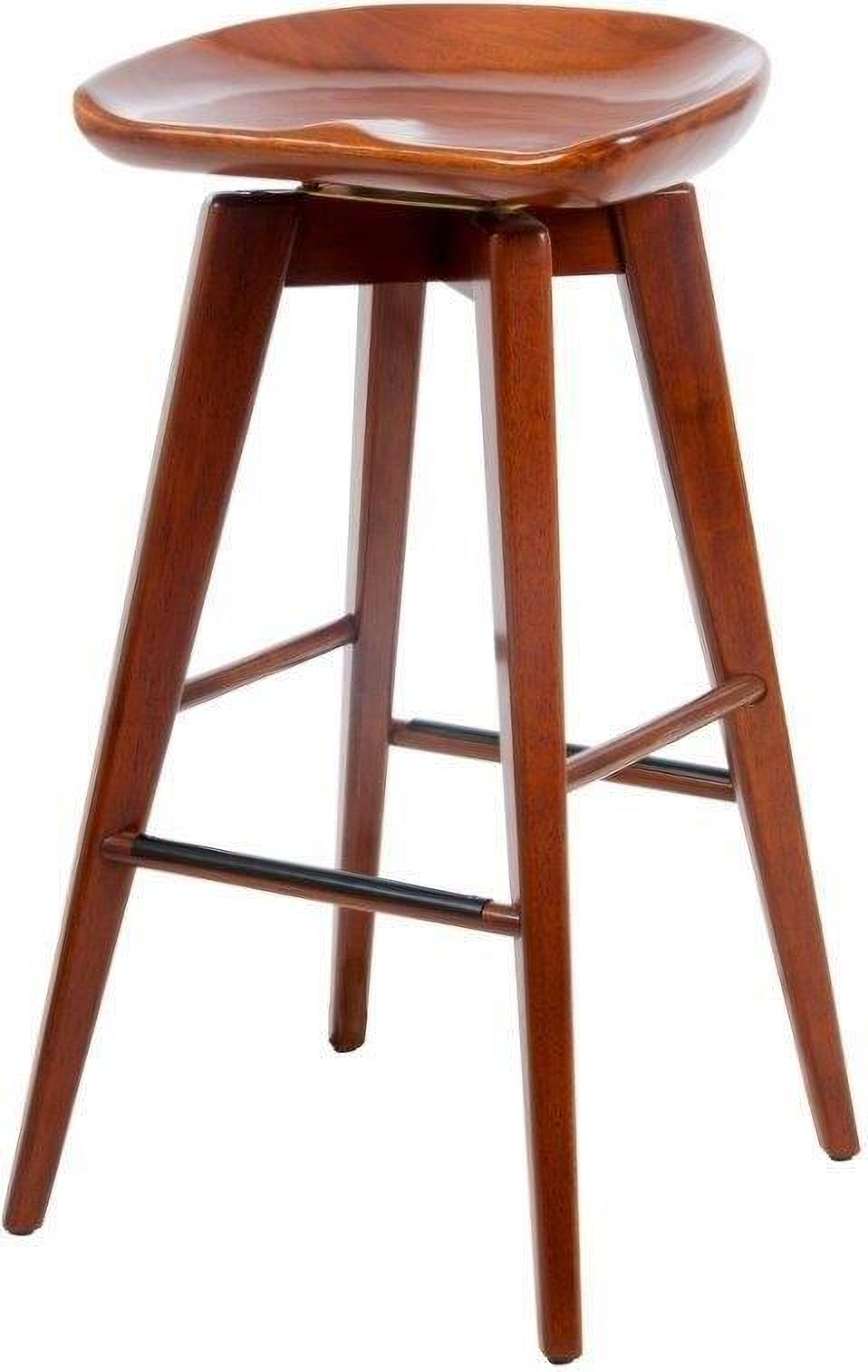 Bali 29 Inch Backless Swivel Bar Stool In Walnut by Boraam Industries ...