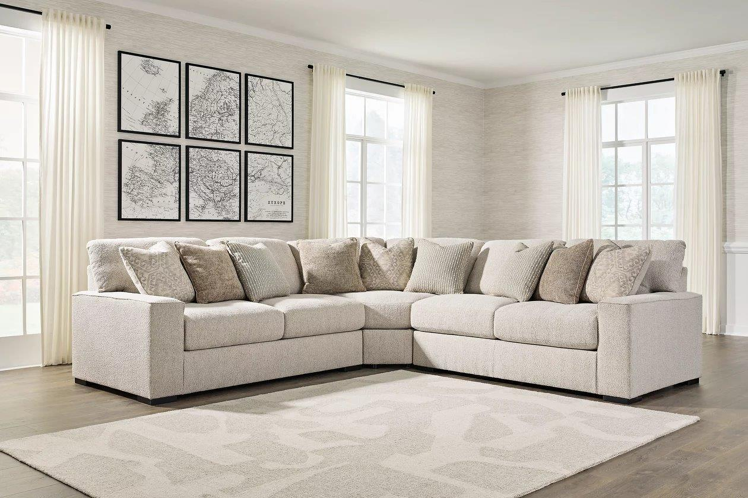 Ballyton 3-Piece Sectional In Sand by Ashley Furniture | 1StopBedrooms