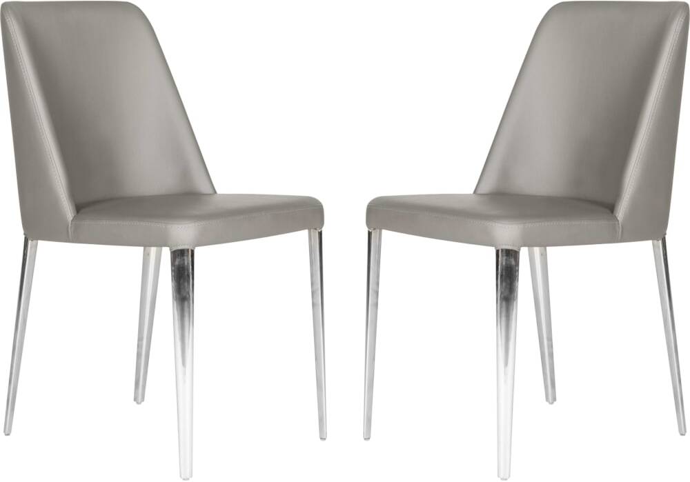 Baltic Gray Leather Side Chair - 1StopBedrooms