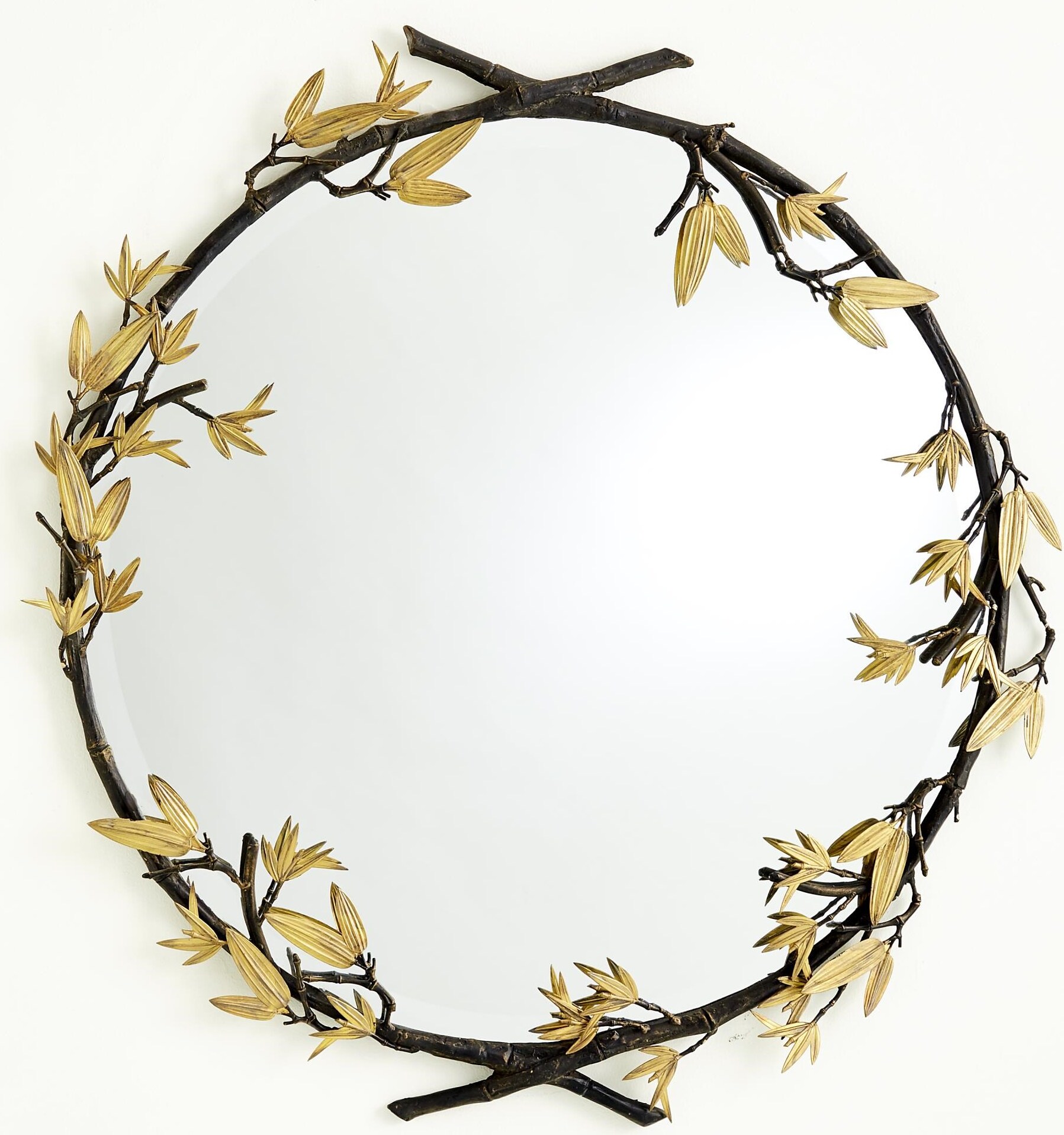 Bamboo Mirror In Bronze by Global Views | 1StopBedrooms