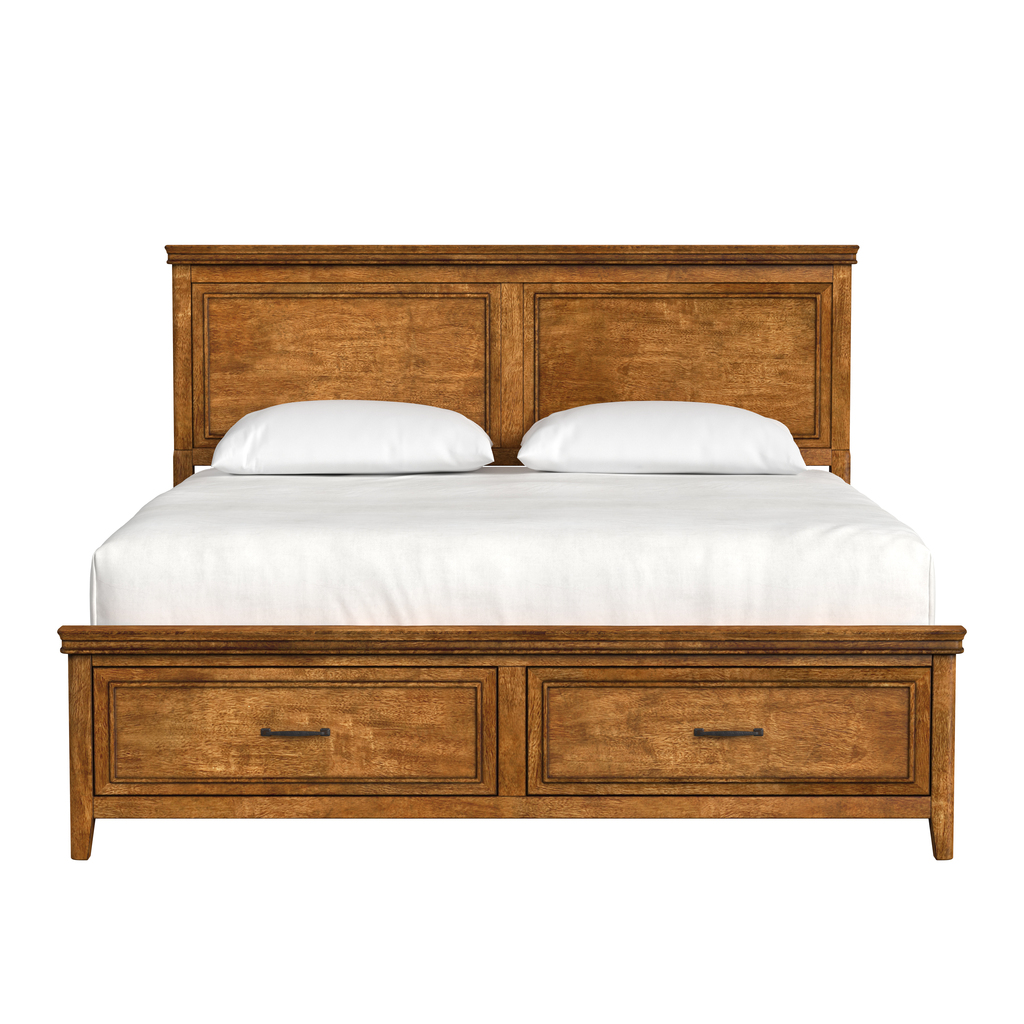 Bandalier King Storage Bed In Russet by A-America | 1StopBedrooms
