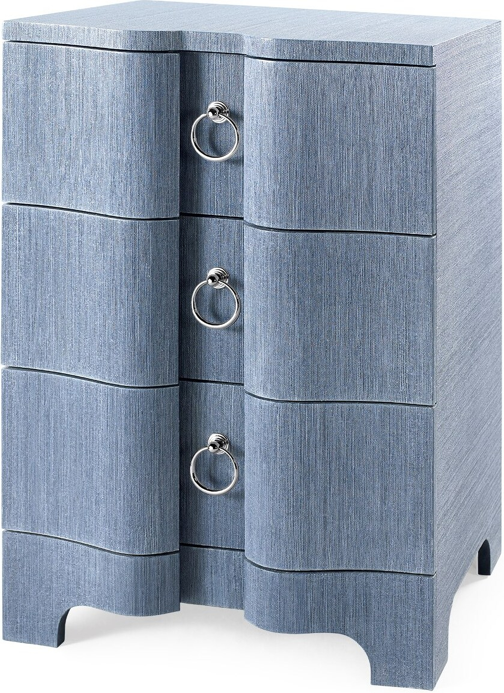 Bardot 3-Drawer Side Table In Navy Blue by Villa & House | 1StopBedrooms