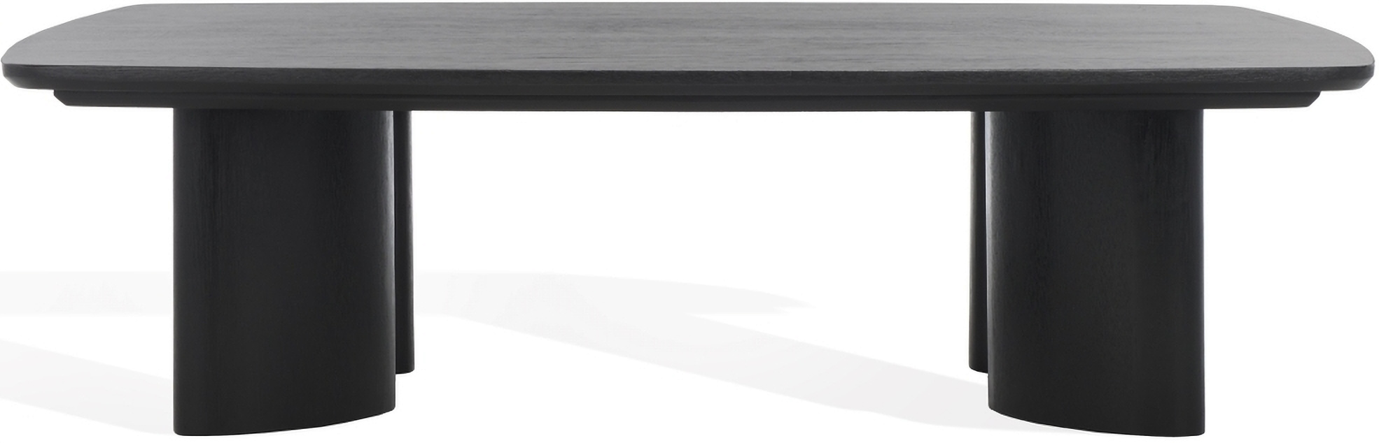 Barnard Rectangle Wood Coffee Table In Black by Safavieh Couture ...